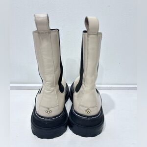 Sandro Paris | Shoes | Sandro Paris Liam Chelsea Cream Leather Boots ...